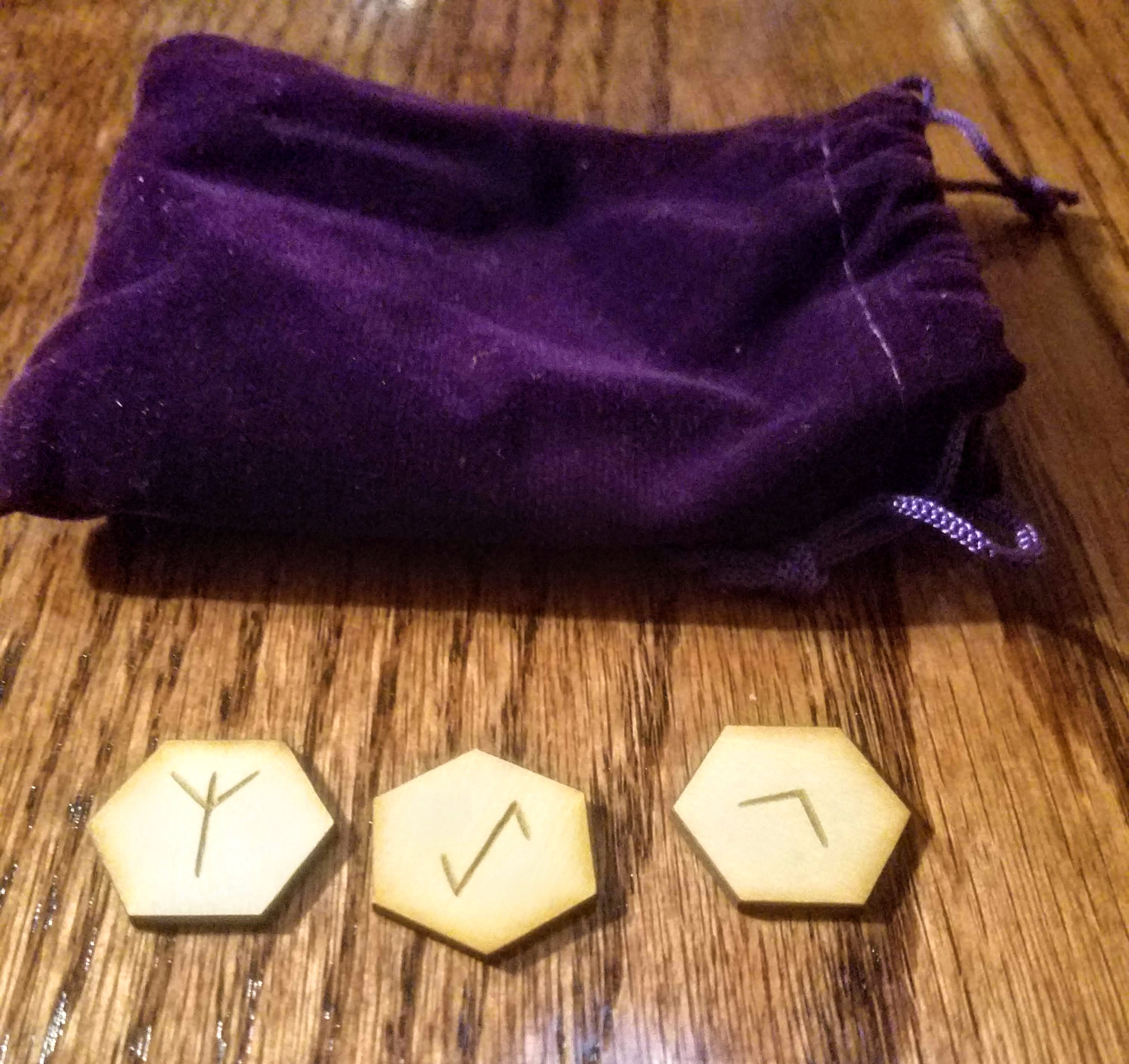 Wood Engraved Rune Set in Velveteen Bag | The Mirrored Soul LLC DBA ...